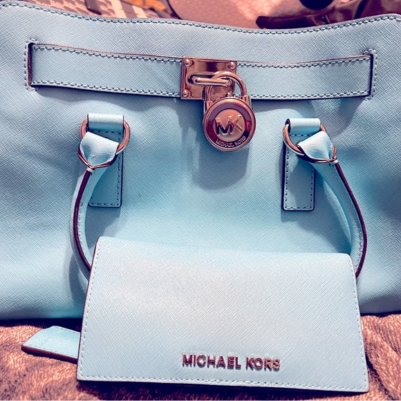 MICHAEL Michael Kors | Bags | Michael Kors Aqua Hamilton Tote And ...